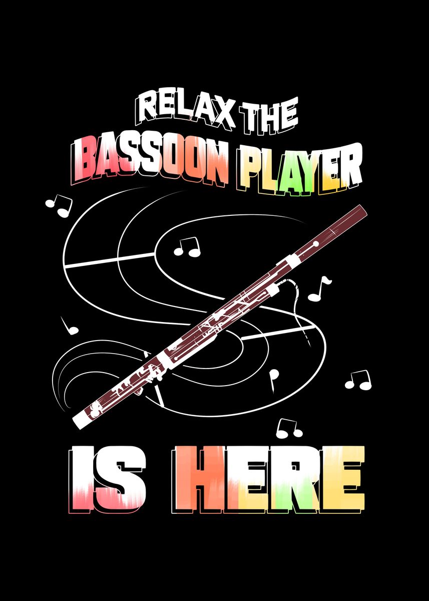 'Bassoon Funny Musical Pun' Poster, picture, metal print, paint by ...