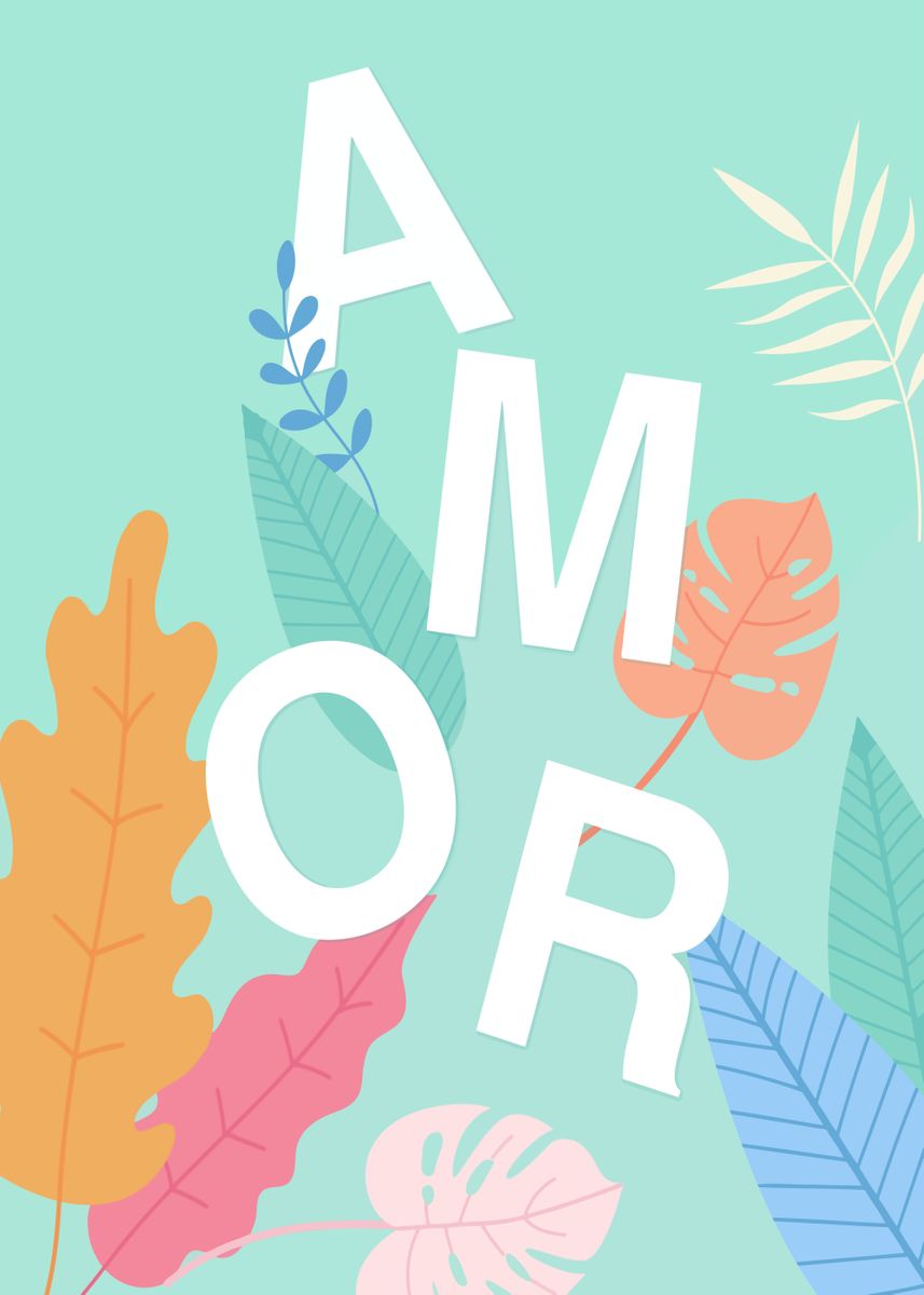 'AMOR' Poster, picture, metal print, paint by Sobalvarro | Displate