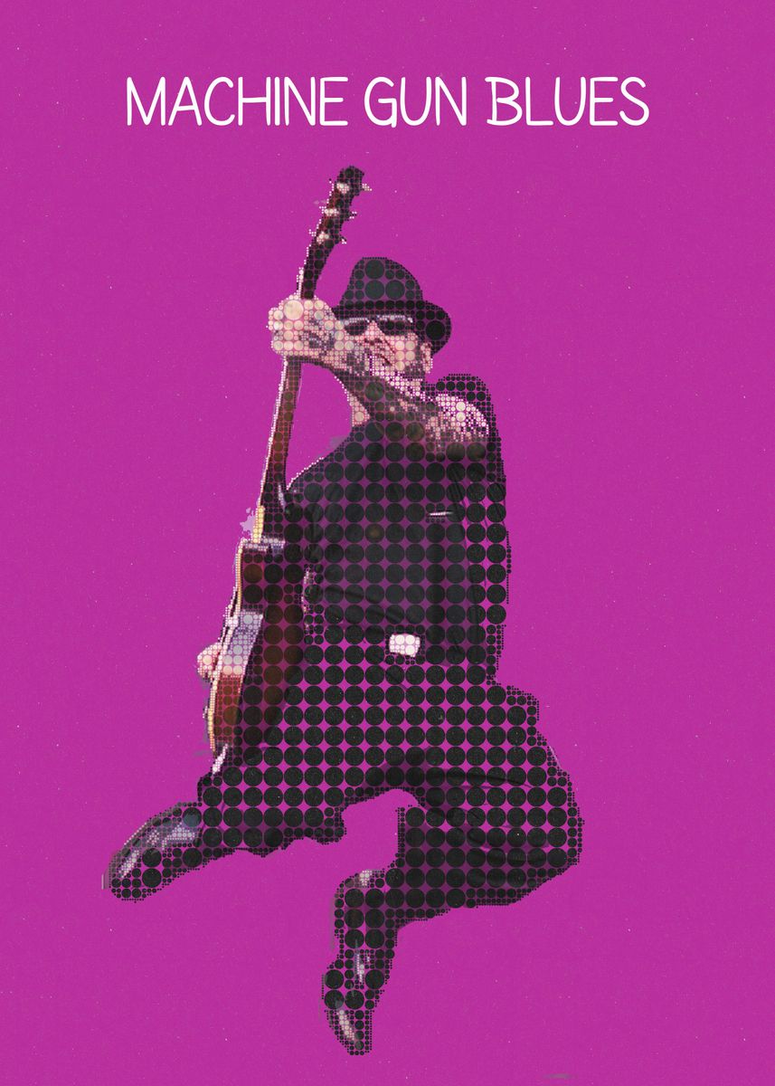 'Machine Gun Blues ' Poster, picture, metal print, paint by The Poster ...