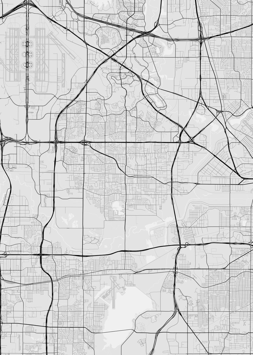 'Irving USA Map' Poster, picture, metal print, paint by GraphicalMaps ...