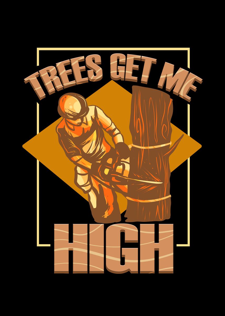 'Arborist Tree Surgeon' Poster, picture, metal print, paint by Biglui ...