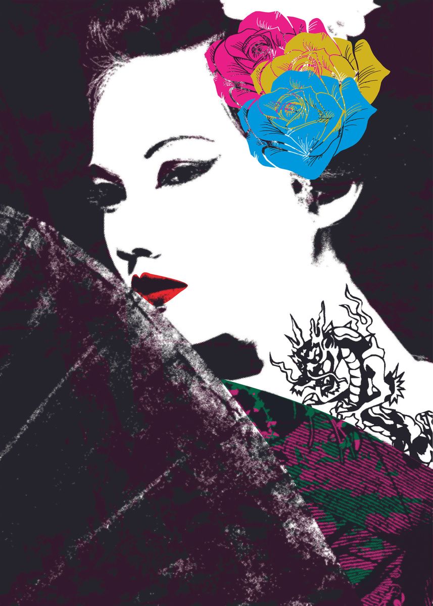 'Geiko' Poster, picture, metal print, paint by Svetoslav Donchev | Displate