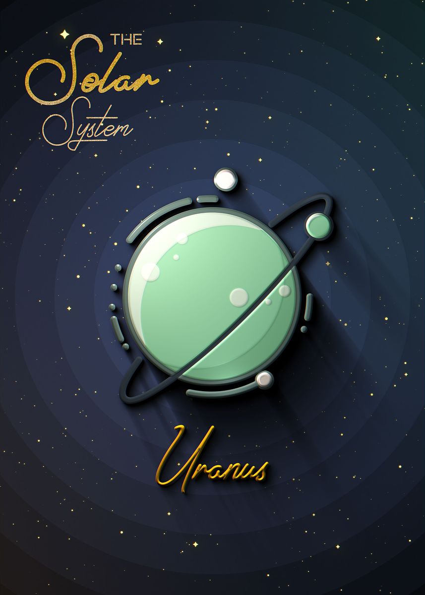 'URANUS FLAT SOLAR SYSTEM' Poster by CK VD | Displate