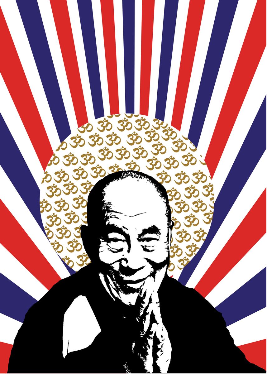 'Dalai Lama' Poster, picture, metal print, paint by Svetoslav Donchev ...