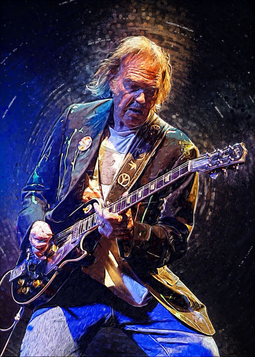'Neil Young' Poster, picture, metal print, paint by Masahiro Art | Displate