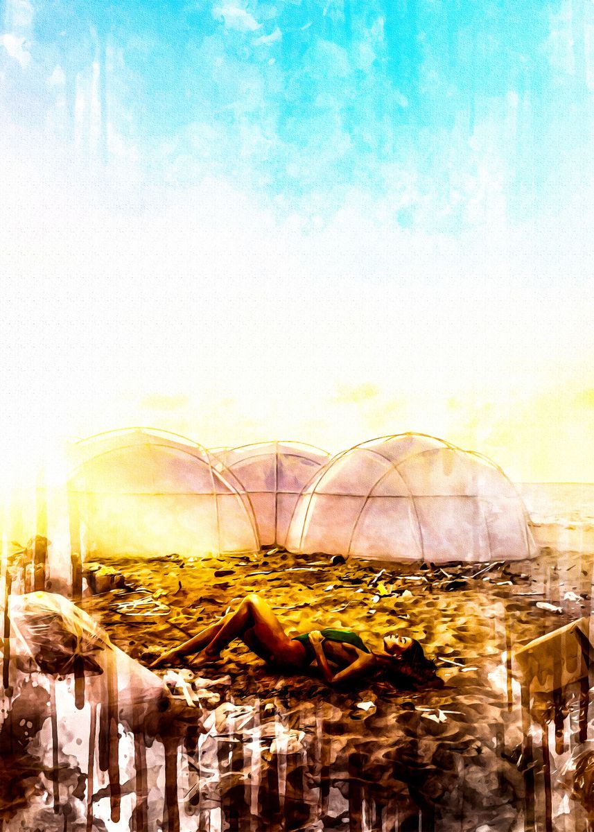 'Fyre 1' Poster, picture, metal print, paint by Kaye Luca | Displate