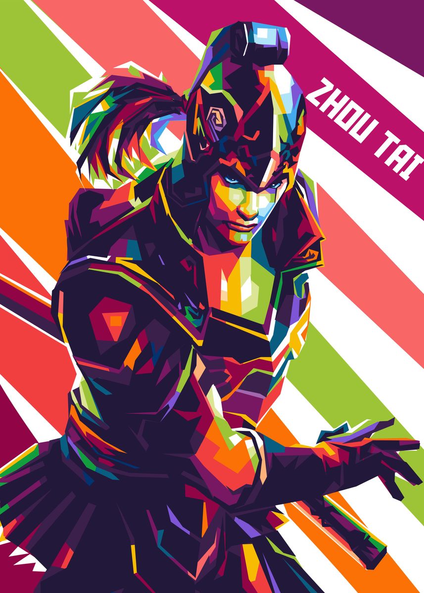 'Zhou Tai Dynasty Warriors' Poster, picture, metal print, paint by ...