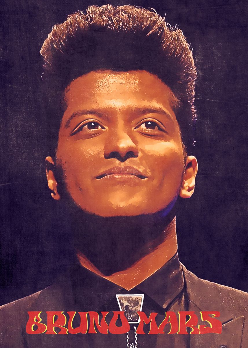 'Bruno Mars' Poster, picture, metal print, paint by Anxhela Sufa | Displate