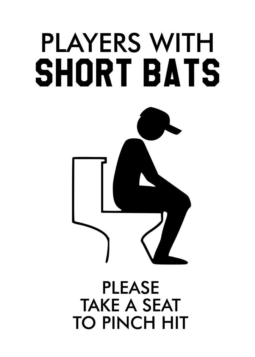 'Funny Baseball Toilet' Poster, picture, metal print, paint by Atomic ...