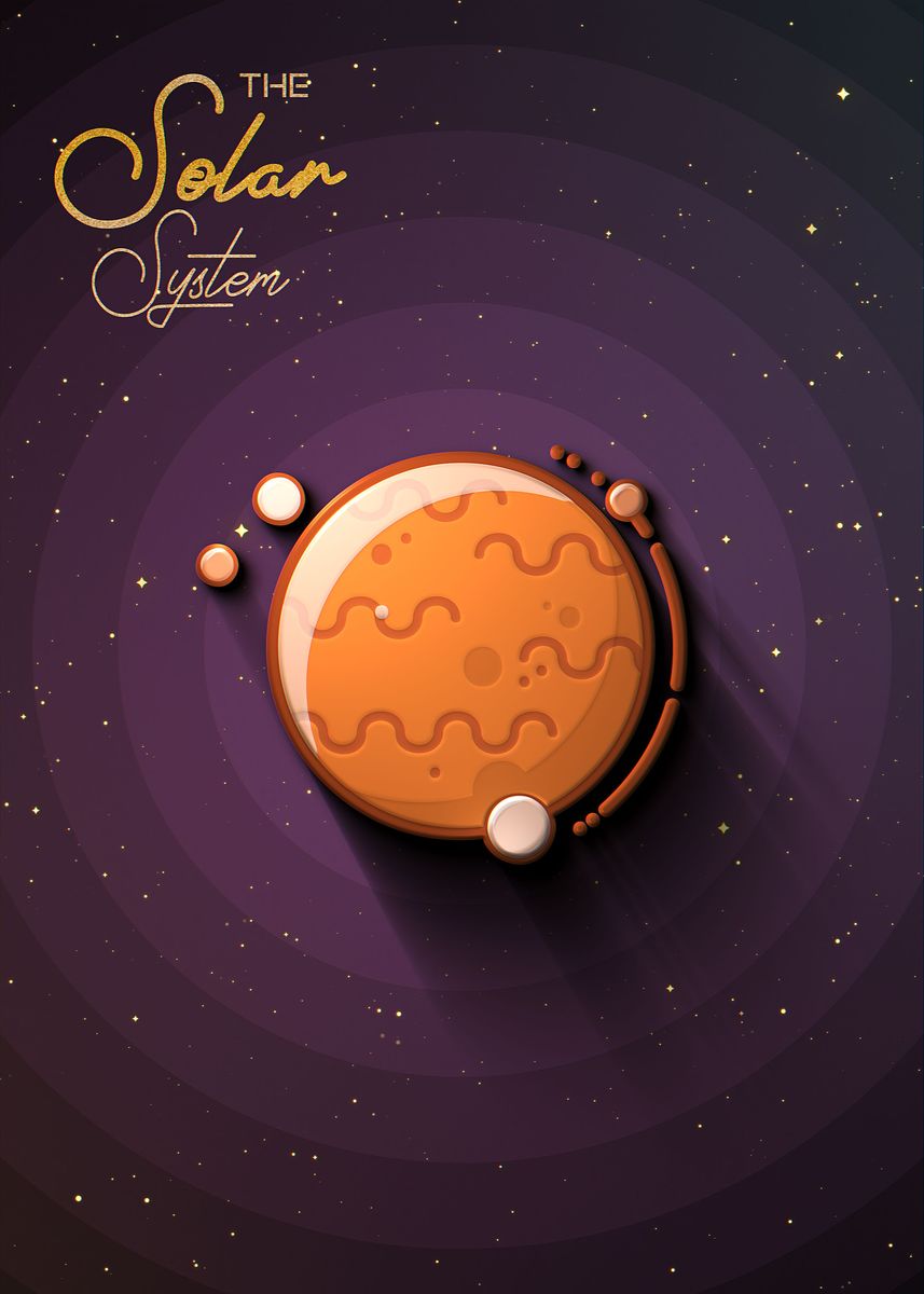 'VENUS FLAT SOLAR SYSTEM' Poster by CK VD | Displate