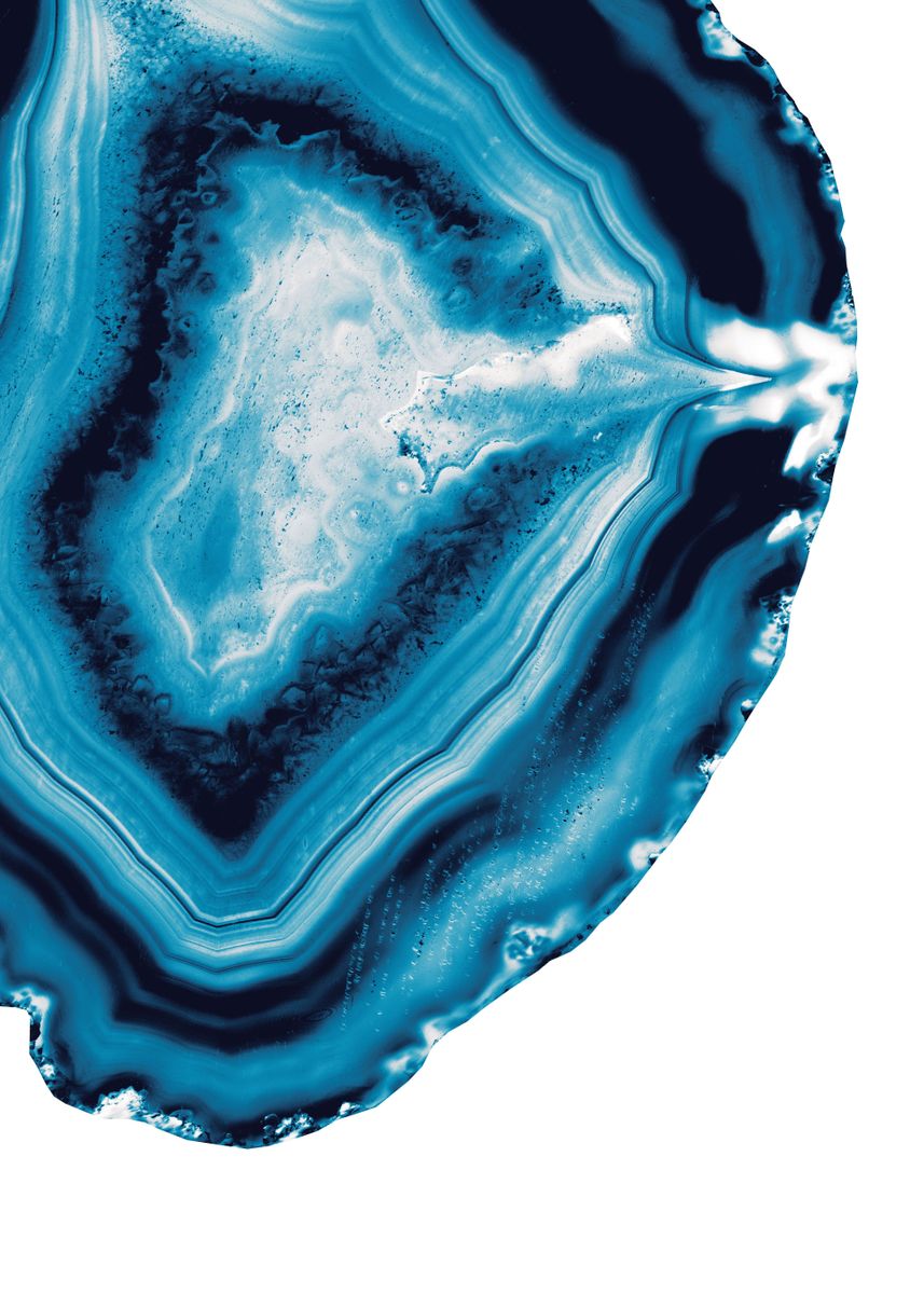 'Blue Agate 3 Part 1' Poster, picture, metal print, paint by Anita's ...
