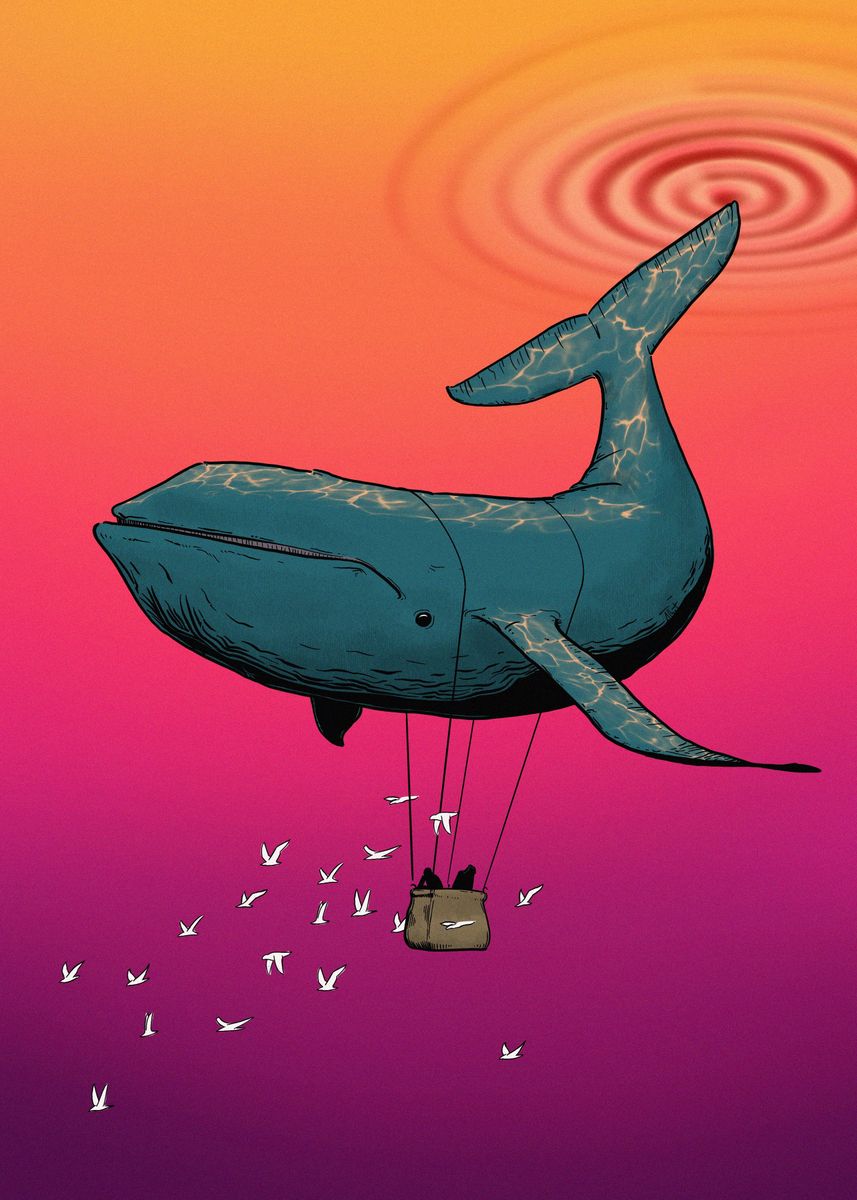 'abstract whaling' Poster, picture, metal print, paint by kristof ...