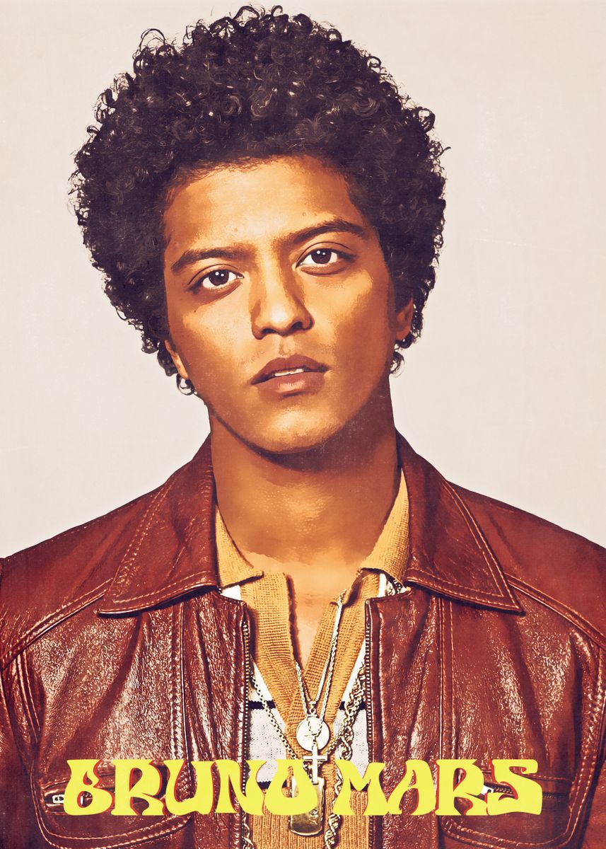 'Bruno Mars' Poster, picture, metal print, paint by Anxhela Sufa | Displate