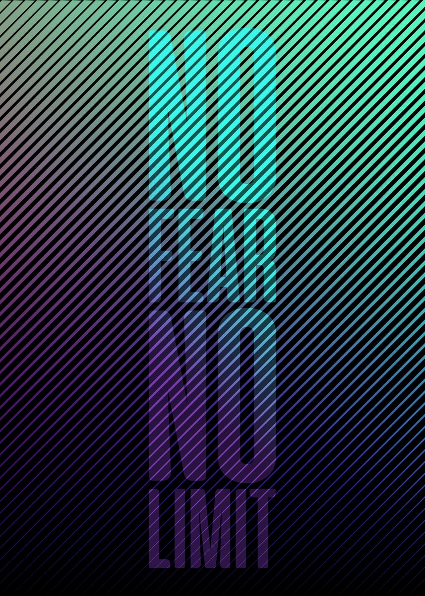 'No fear no limit' Poster by Petra Rommelfanger | Displate