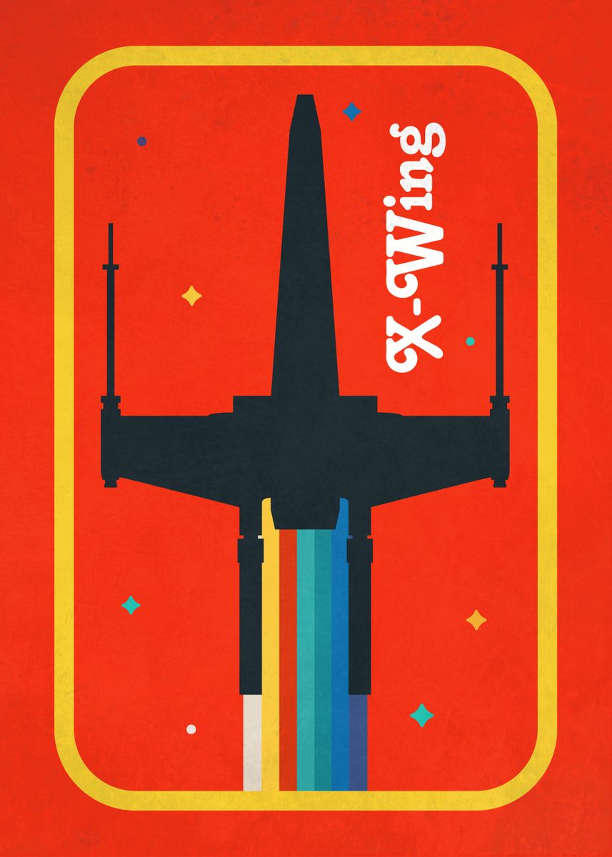 'X-Wing Red' Poster, picture, metal print, paint by Star Wars | Displate