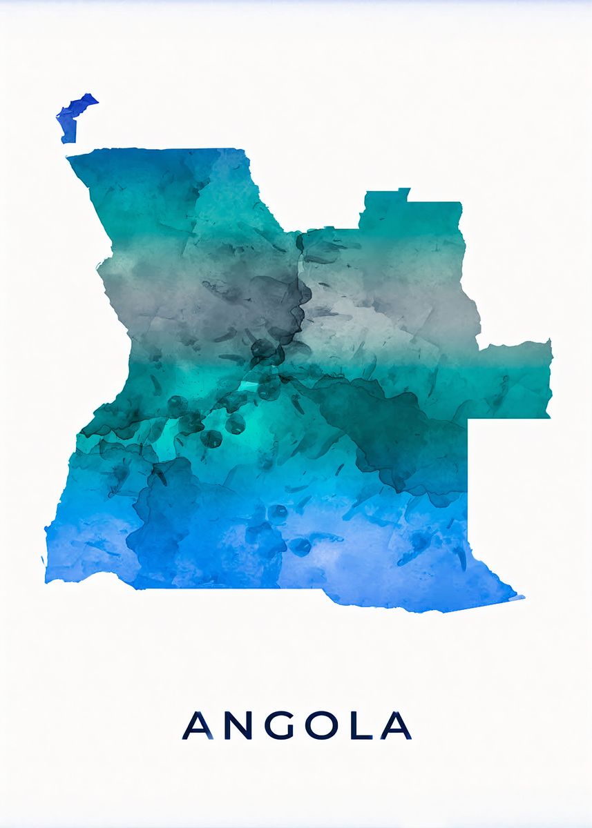 'Angola' Poster, picture, metal print, paint by Nina Kahrobaee | Displate