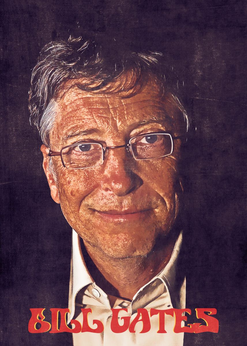 'Bill Gates' Poster by Anxhela Sufa | Displate