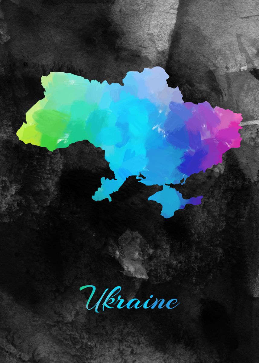 'Ukraine' Poster, picture, metal print, paint by Mr Maker | Displate