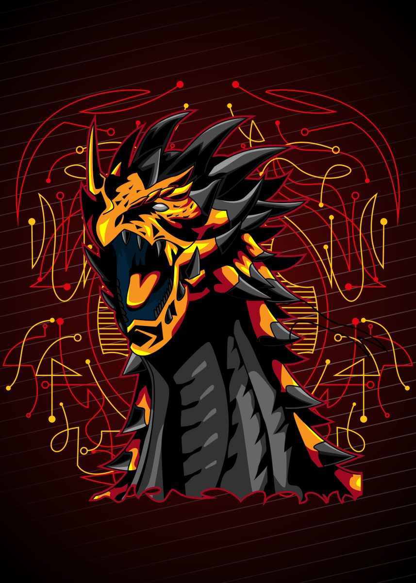 'HELL DRAGON' Poster, picture, metal print, paint by arif purnomo ...