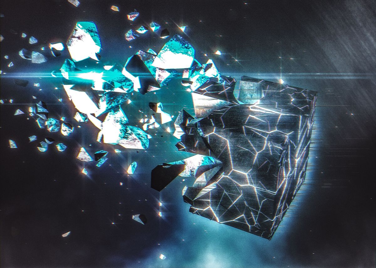 'FRACTURE CUBE 5' Poster by CK VD | Displate
