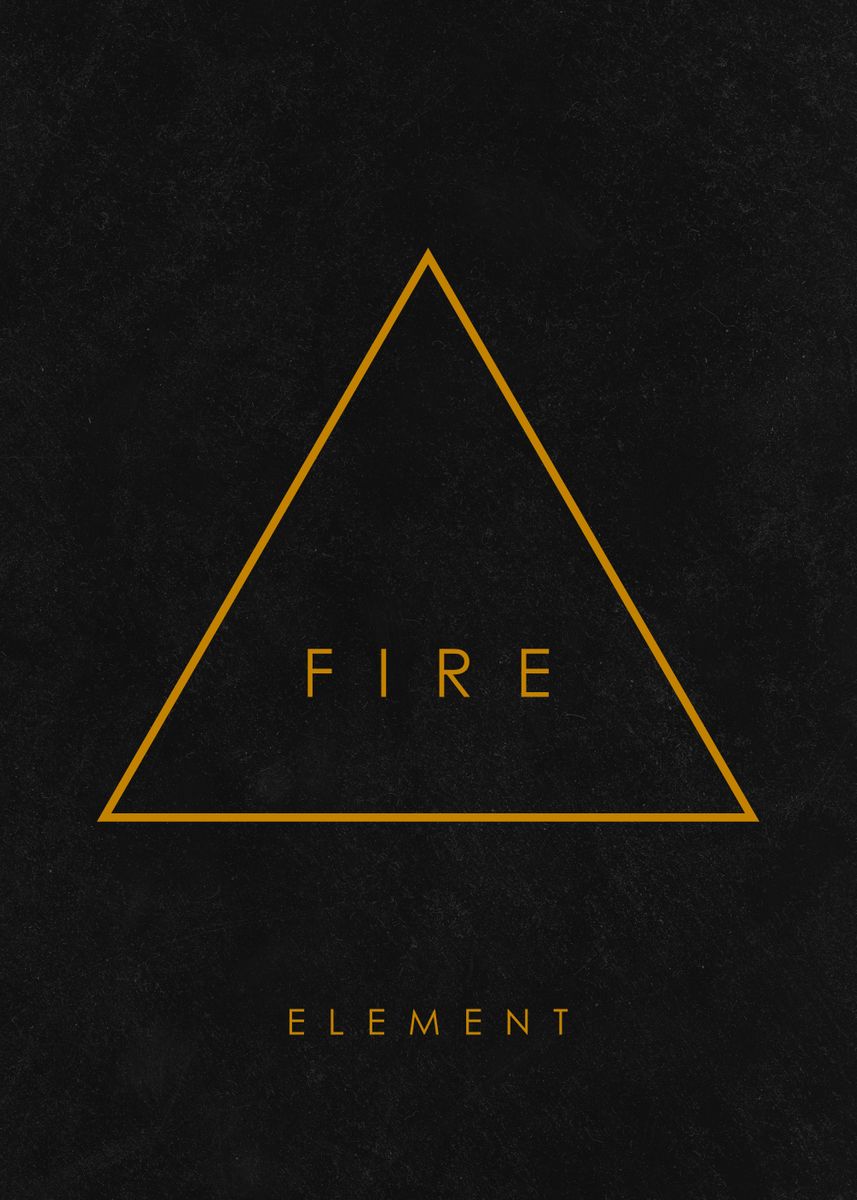 'Fire Symbol' Poster, picture, metal print, paint by Ray Diaz | Displate