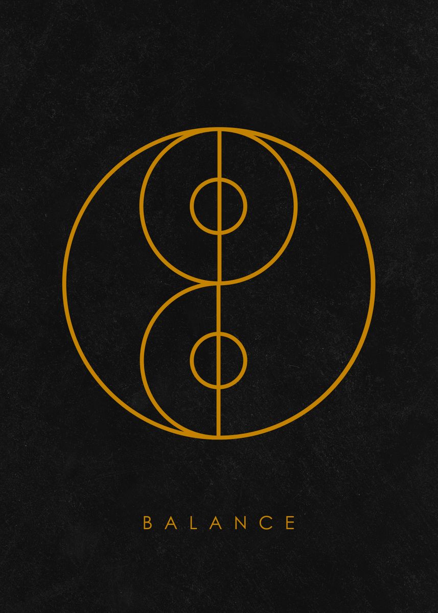 'Balance Symbol' Poster, picture, metal print, paint by Ray Diaz | Displate