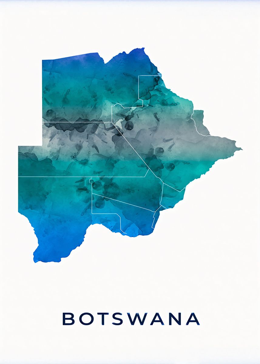 'Botswana' Poster, picture, metal print, paint by Nina Kahrobaee | Displate