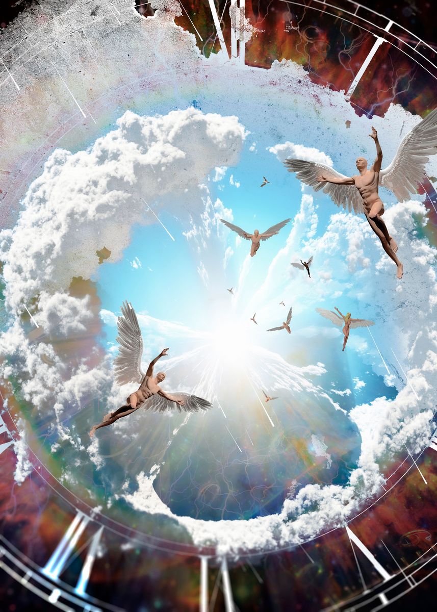 'Angels' Poster, picture, metal print, paint by Bruce Rolff | Displate