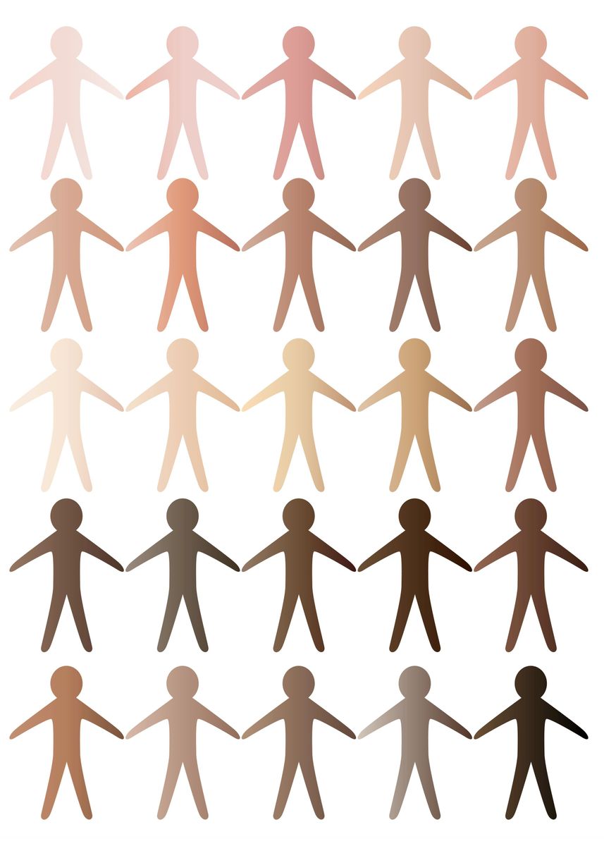 'Skin Tone Cutout Men' Poster by HomeStead Digital | Displate