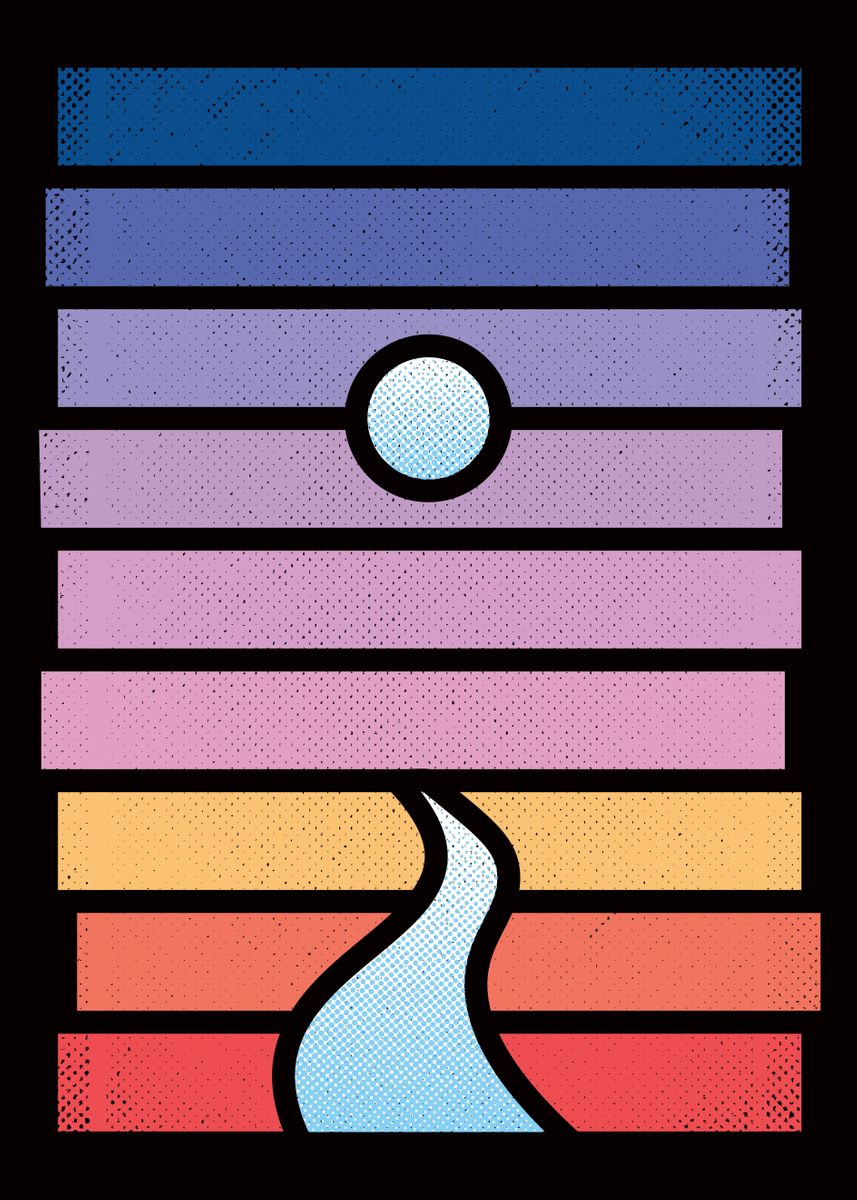 'Moon River' Poster, picture, metal print, paint by heavyhand | Displate