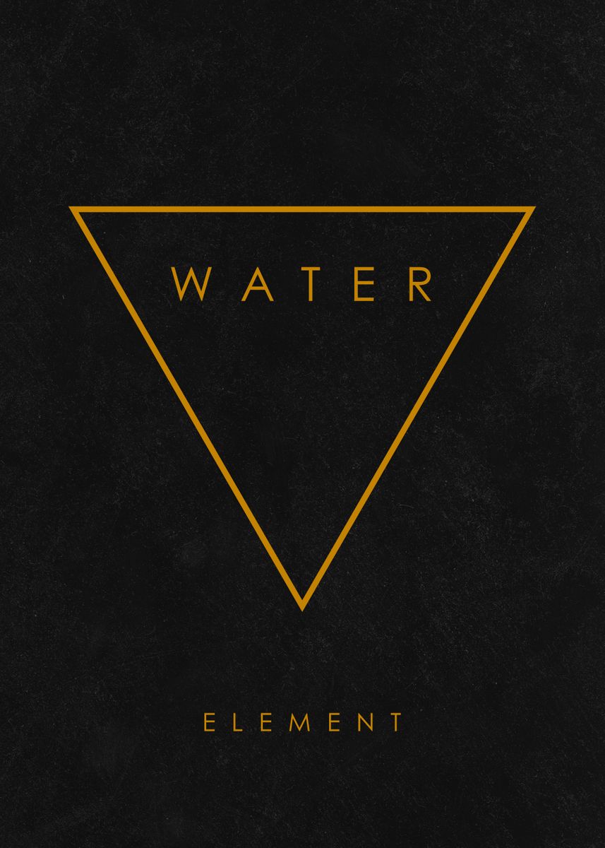 'Water Symbol' Poster, picture, metal print, paint by Ray Diaz | Displate