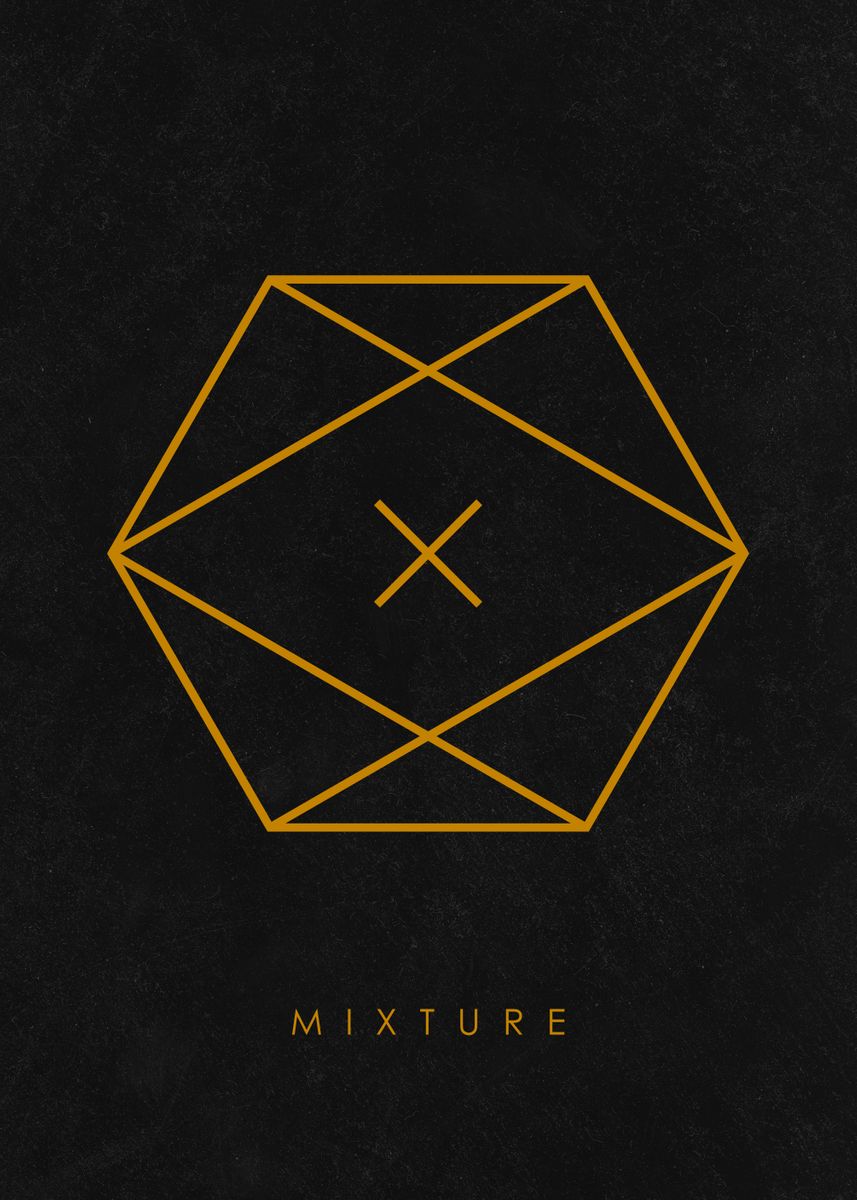 'Mixture Symbol' Poster, picture, metal print, paint by Ray Diaz | Displate