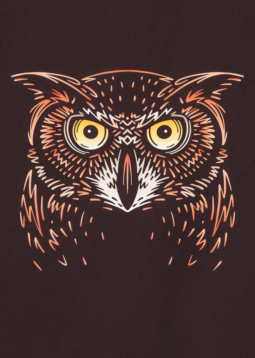 'Owl Forest Animal' Poster by CK VD | Displate