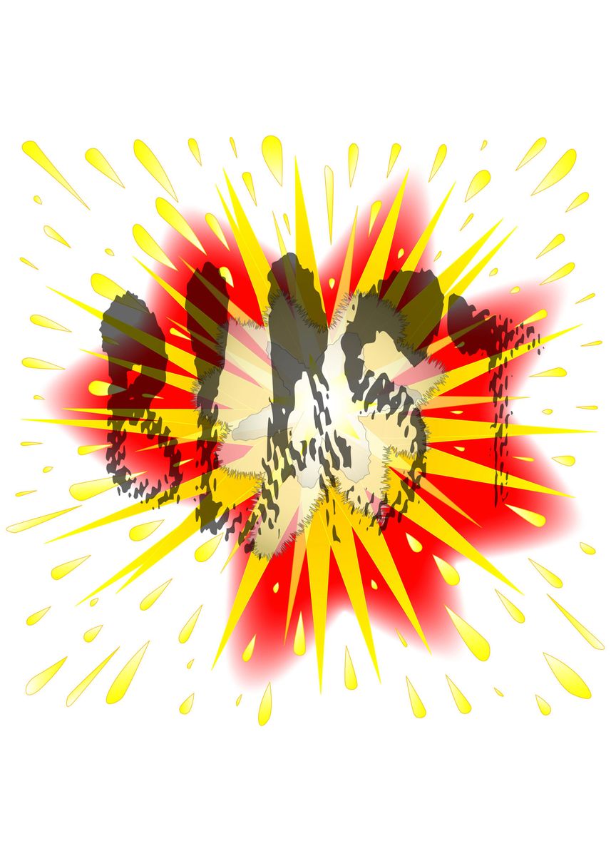 'Comic Blast' Poster, picture, metal print, paint by HomeStead Digital ...