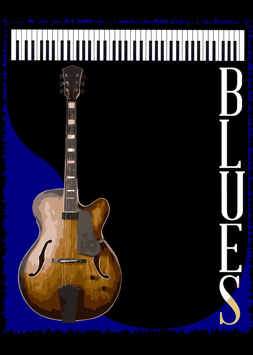 'Blues Club' Poster by HomeStead Digital | Displate