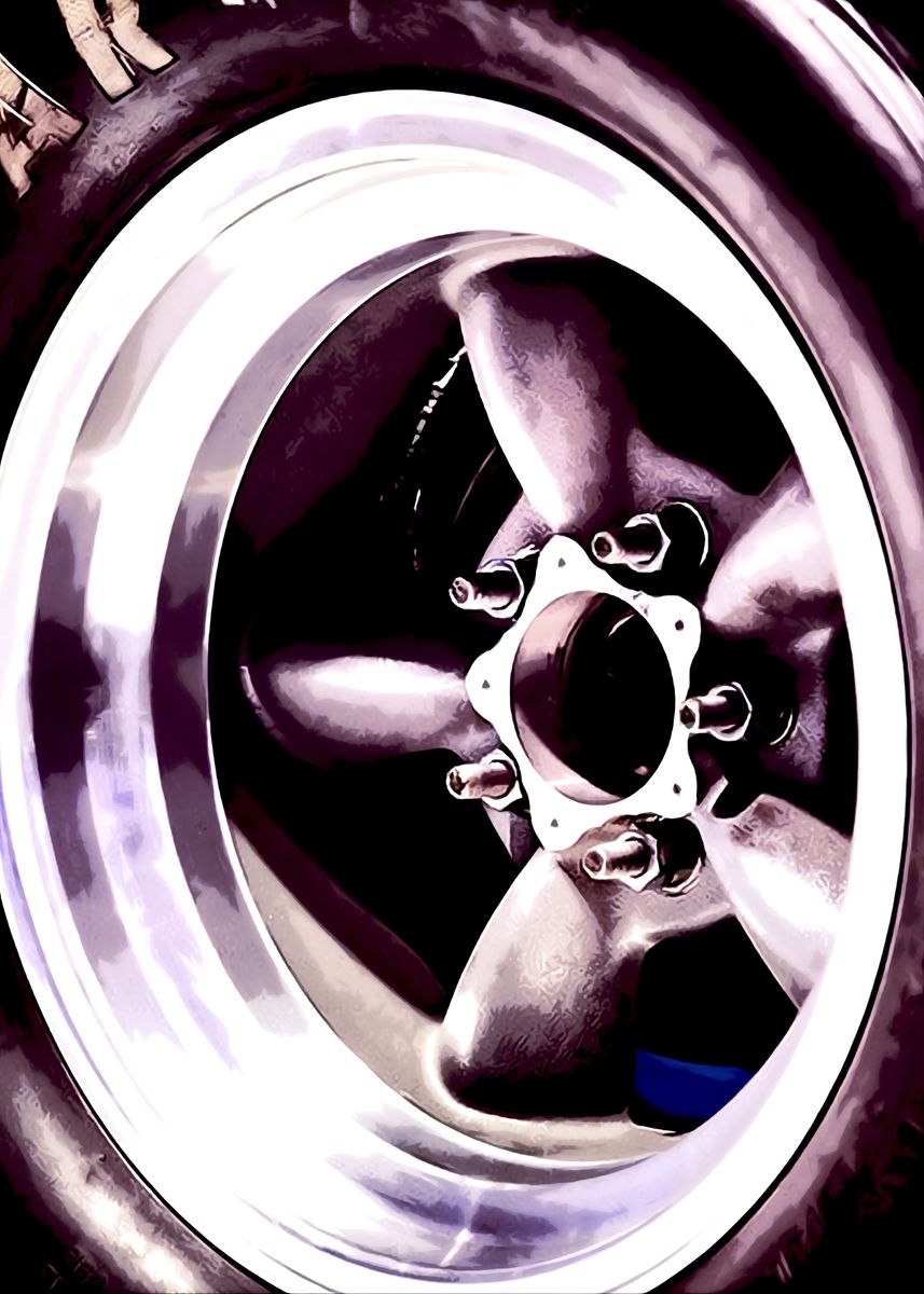 'WHEEL ON CAR ' Poster by ZHAISHOKU MAKAMURA | Displate