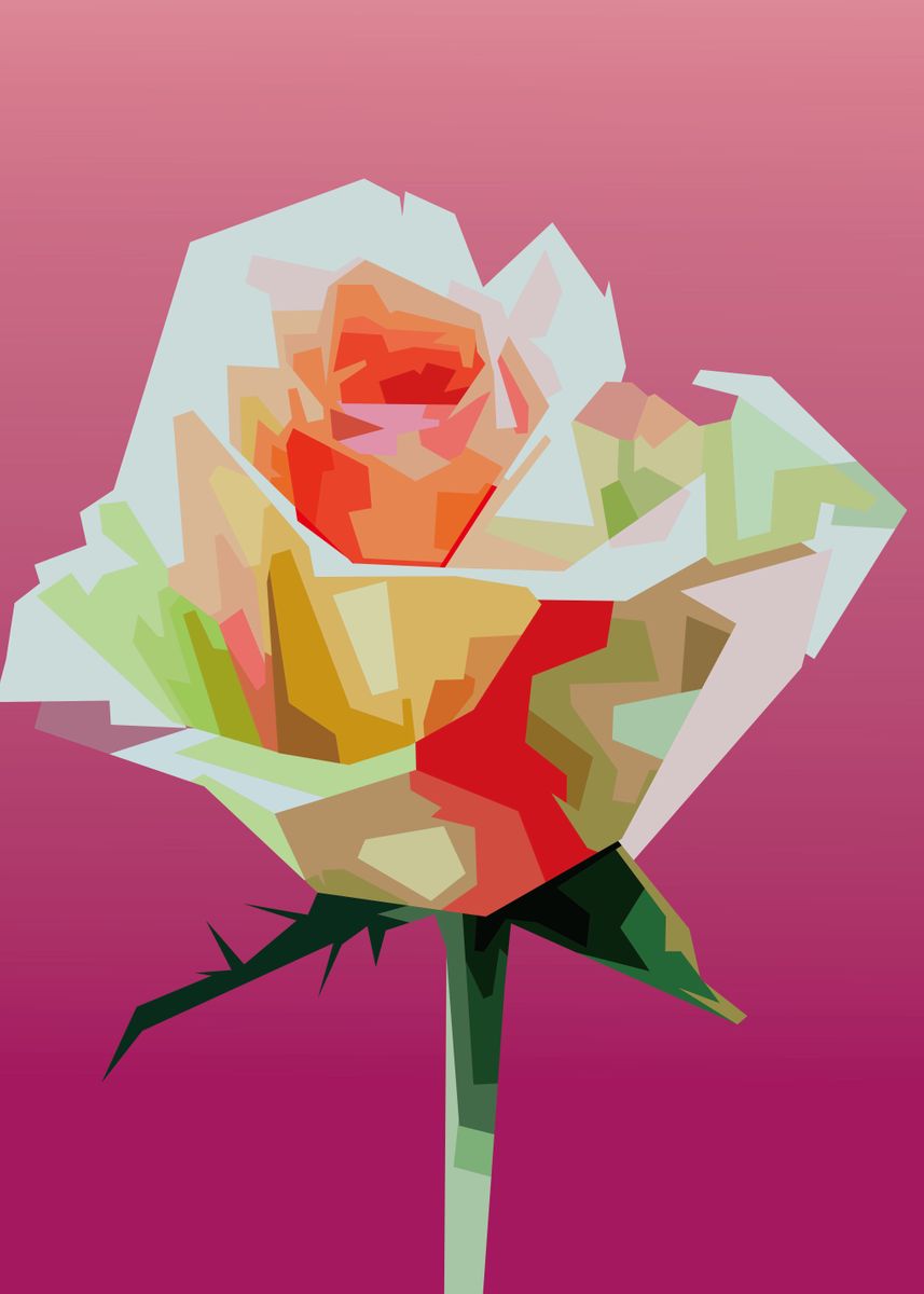 'rose4' Poster by Diqdo Gustiro | Displate