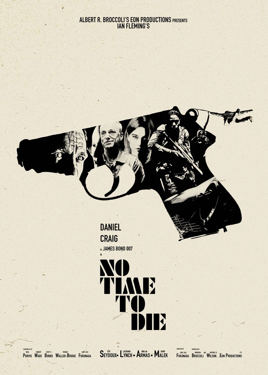 'No Time To Die Poster 9' Poster, picture, metal print, paint by ...