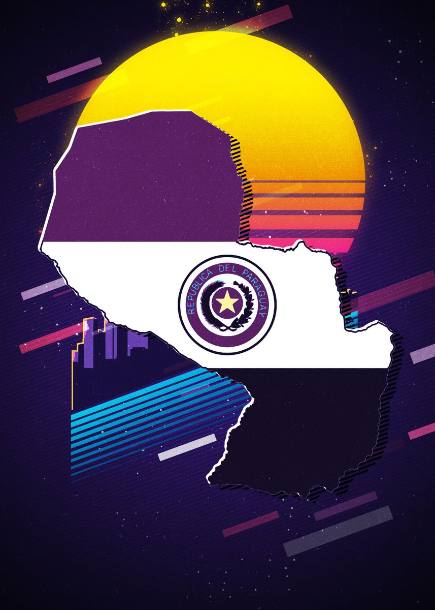 'Paraguay' Poster, picture, metal print, paint by Animal Posters | Displate