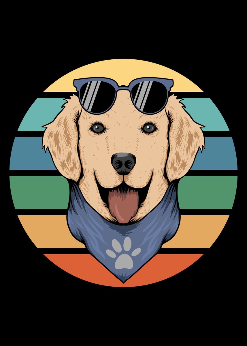 'Funny Dog with Sunglasses' Poster by Max Ronn | Displate