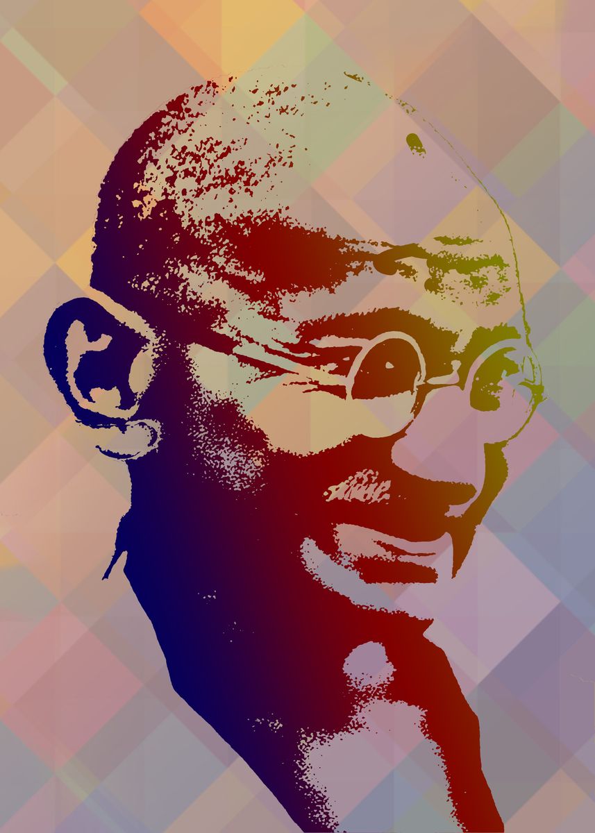 'Mahatma Gandhi' Poster, picture, metal print, paint by AST Blunt ...