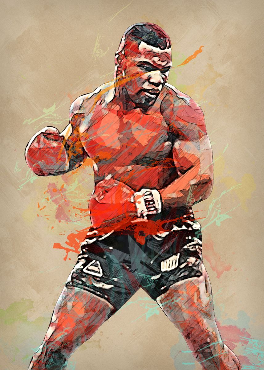 'mike tyson boxing legend' Poster, picture, metal print, paint by AB5 ...