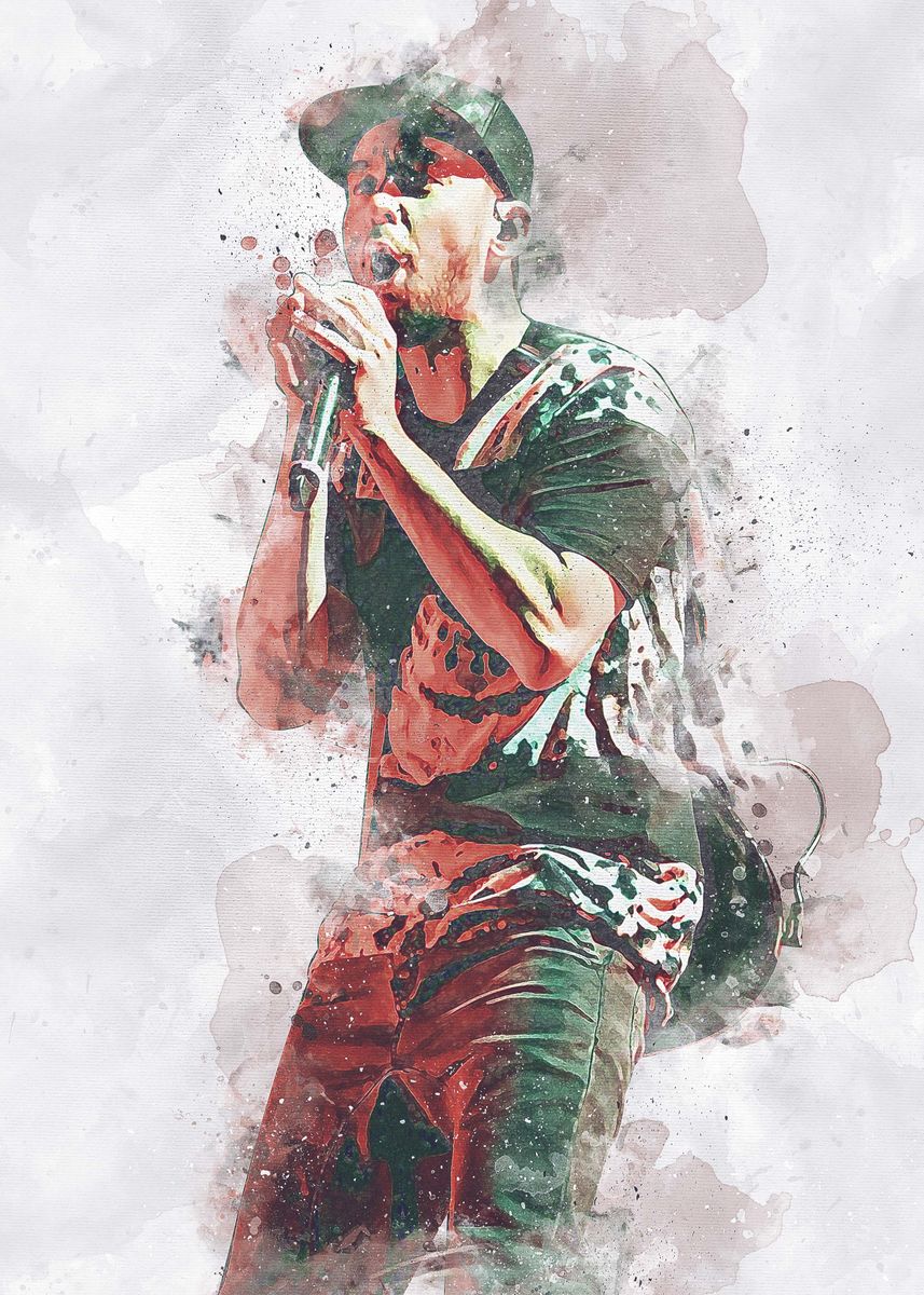 'Mike Shinoda' Poster, picture, metal print, paint by San Creative ...