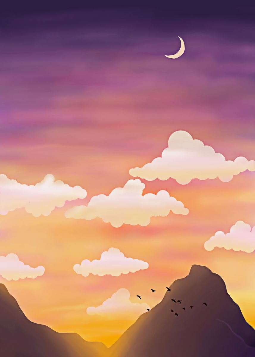 'Sky Gradation' Poster by MAMMIRI ART | Displate