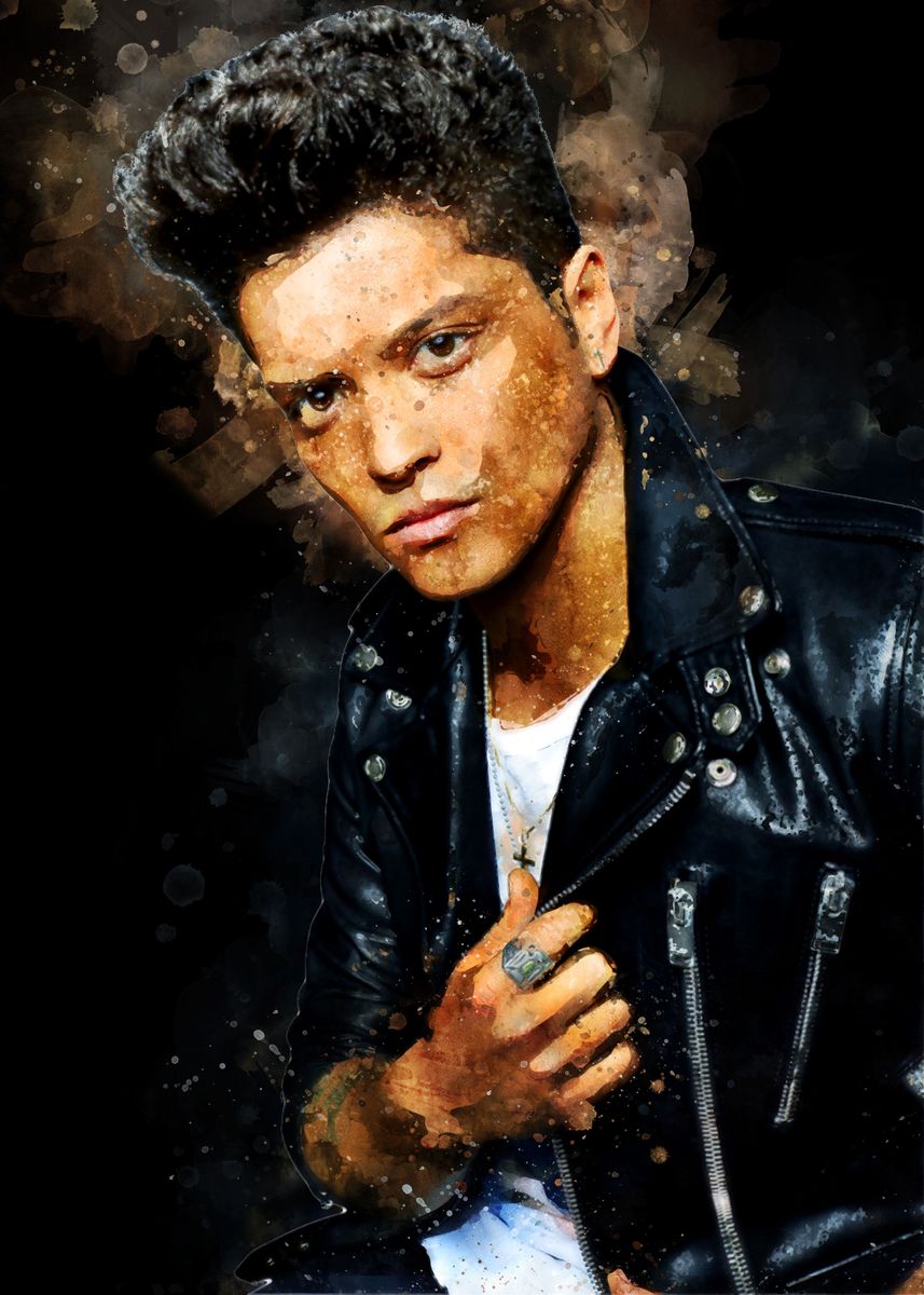 'bruno mars' Poster, picture, metal print, paint by Hafis | Displate