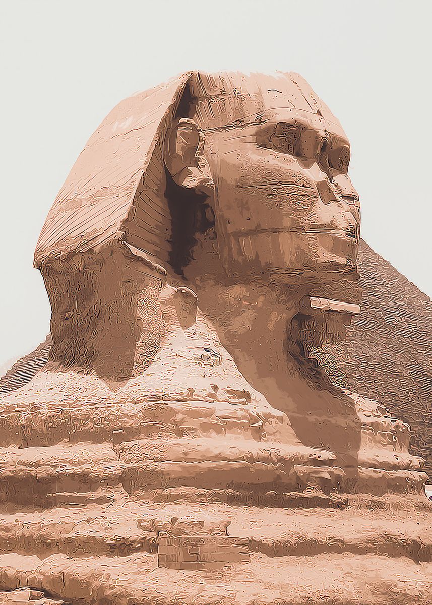 'THE SPHYNX EGYPT' Poster, picture, metal print, paint by aicha ...