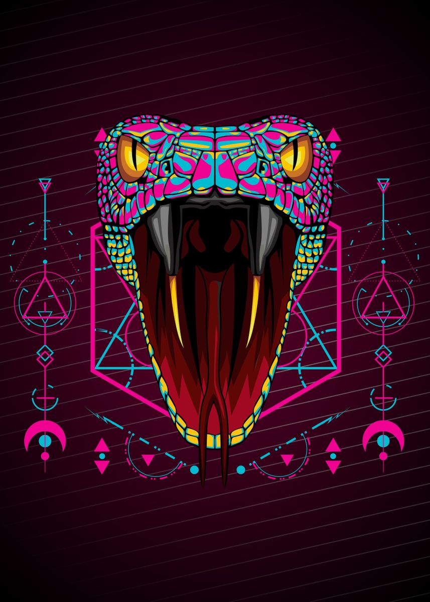 'POP ART SNAKE' Poster, picture, metal print, paint by arif purnomo ...