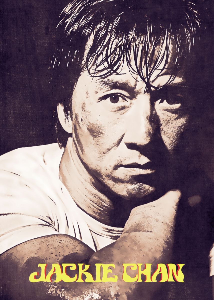 'Jackie Chan' Poster, picture, metal print, paint by Anxhela Sufa ...