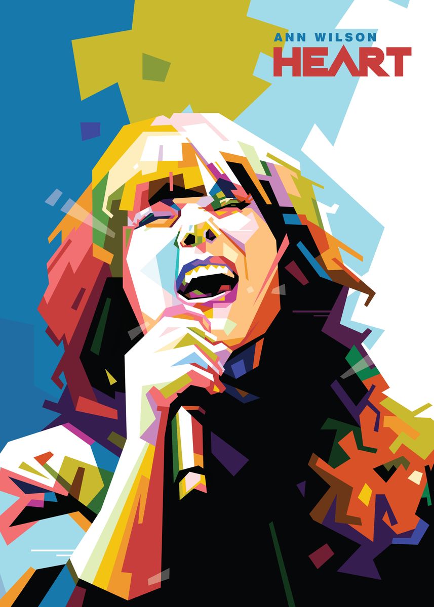 'Ann Wilson of Heart WPAP' Poster, picture, metal print, paint by toni ...