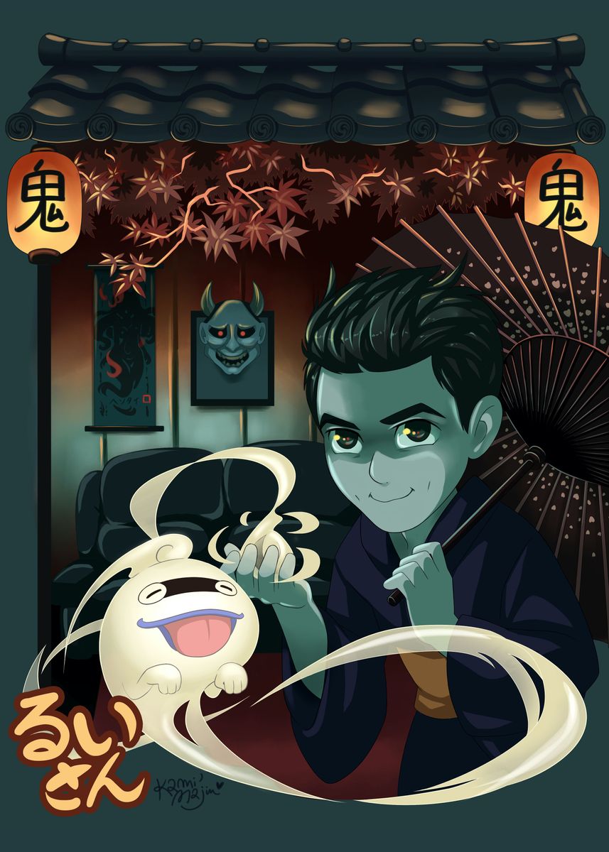 'Yokai' Poster, picture, metal print, paint by LouisSan | Displate